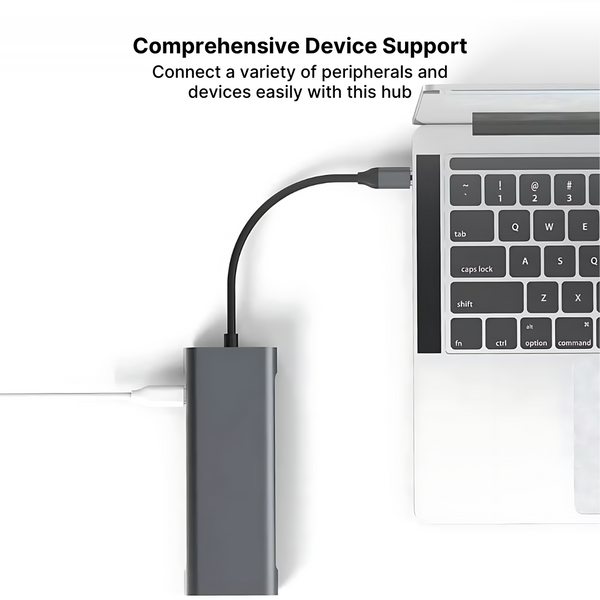 Aluminum 9-in-1 USB-C Hub with 4K HDMI, PD Fast Charge & Ethernet ...